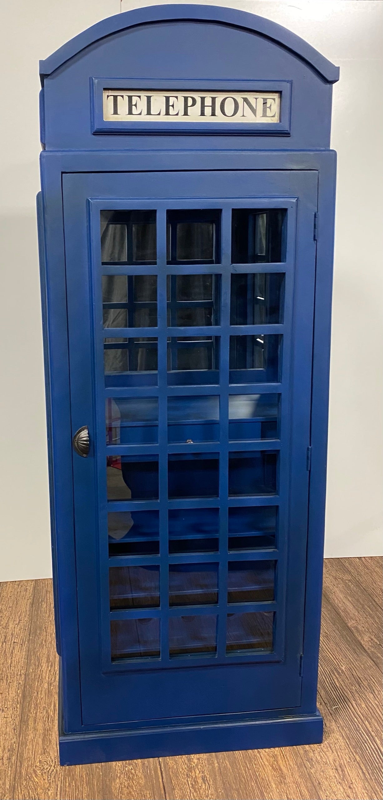 Vintage Blue Wooden Phone Booth Bar Cabinet – Immense Wood Works